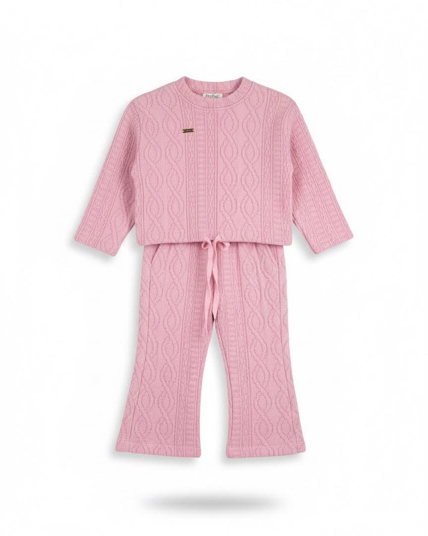 Cozy Knitted Two-Piece Pink Set – N-Shop